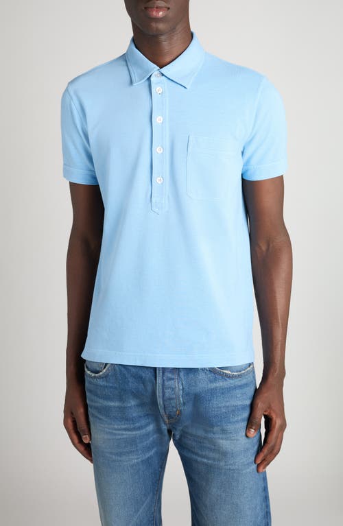 TOM FORD lyocell & cotton piqué polo